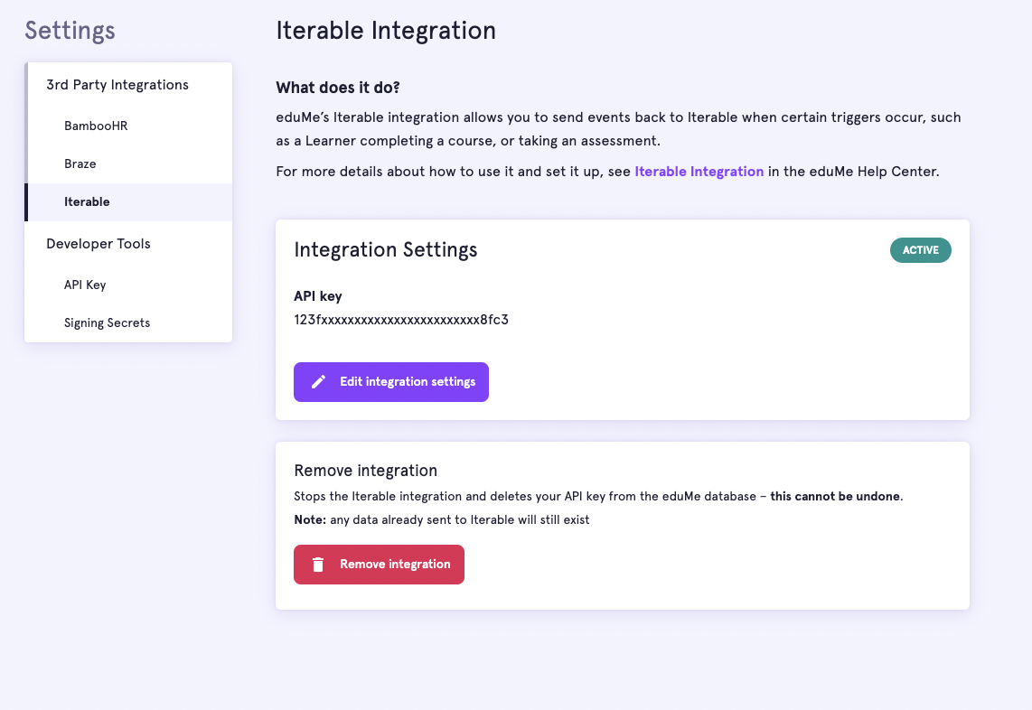 Managing Your Integrations